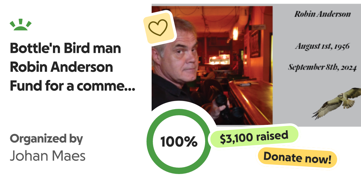Fundraiser by Johan Maes : Bottle'n Bird man Robin Anderson Fund for a commemorative