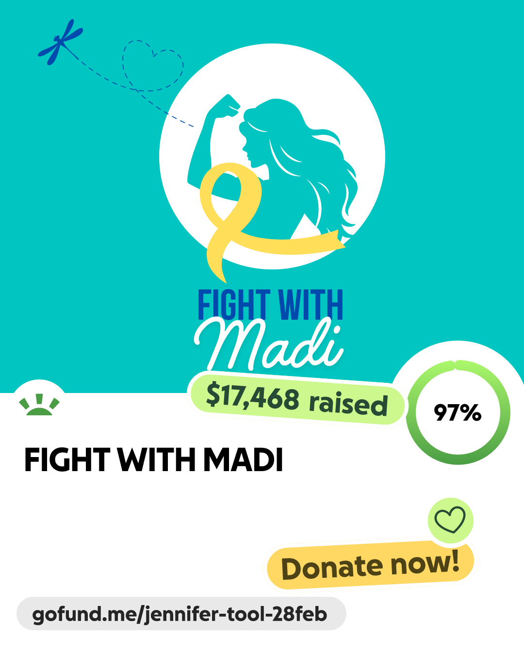 Fundraiser for Jen Moore by Jennifer O'Neil : FIGHT WITH MADI