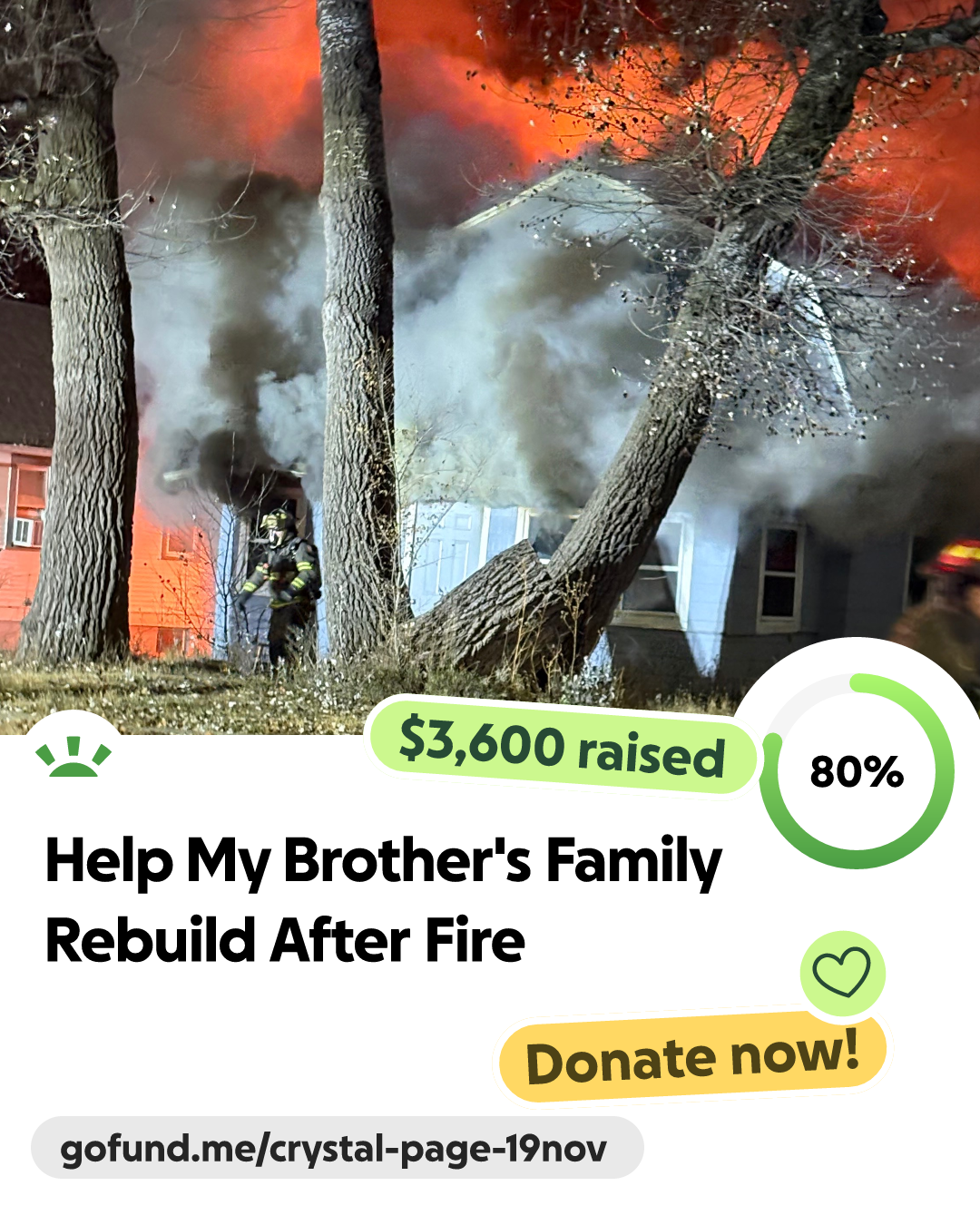Fundraiser by crystal aldana : Help My Brother's Family Rebuild After Fire