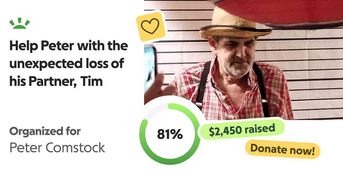 Fundraiser for Peter Comstock by Tobi Listro : Help Peter with the ...