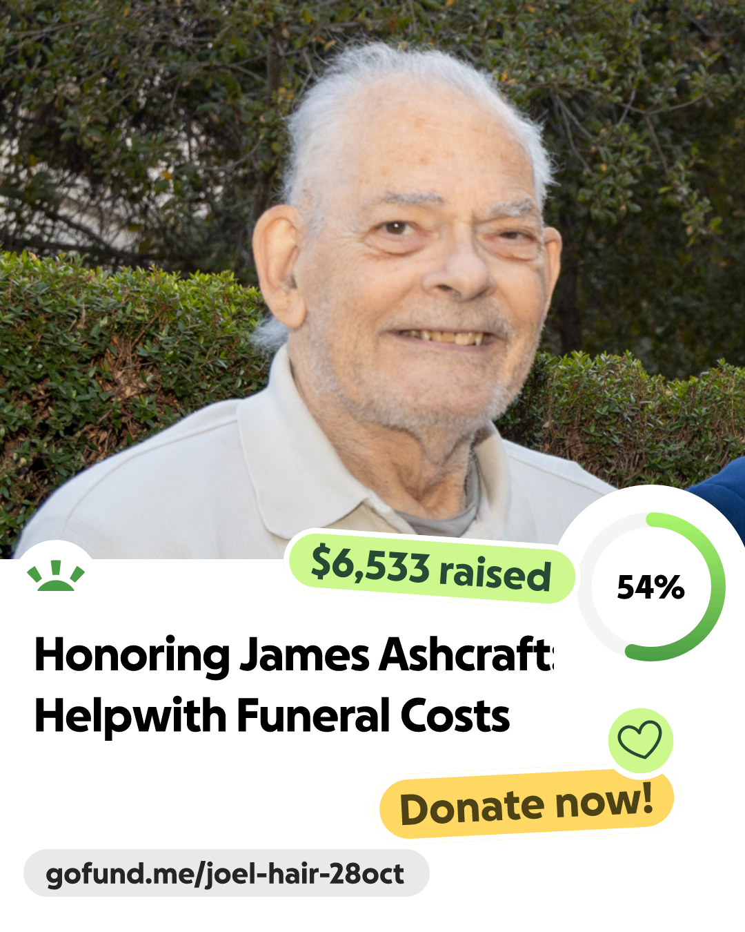 Fundraiser for Jessica Ashcraft by Joel Kopczynski : Honoring James ...
