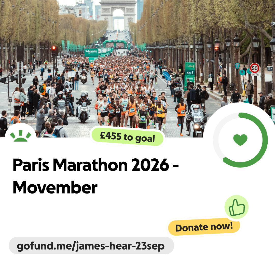 Fundraiser by James Cook : Paris Marathon 2026 - Movember