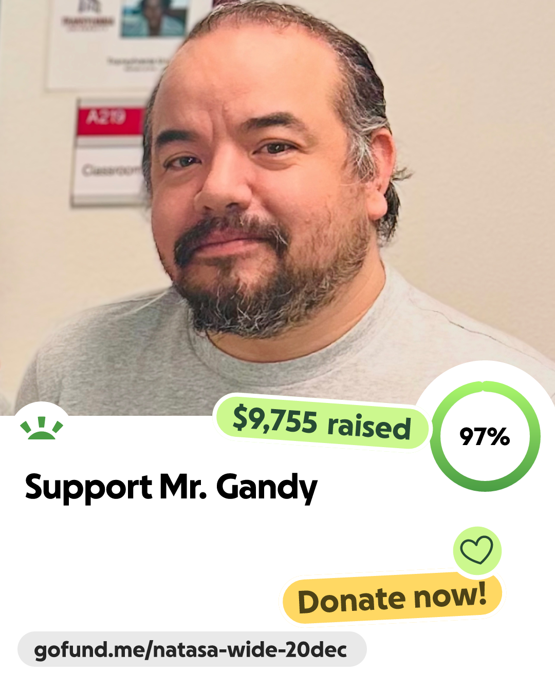 Fundraiser for John Gandy by Natasa Davis : Support Mr. Gandy