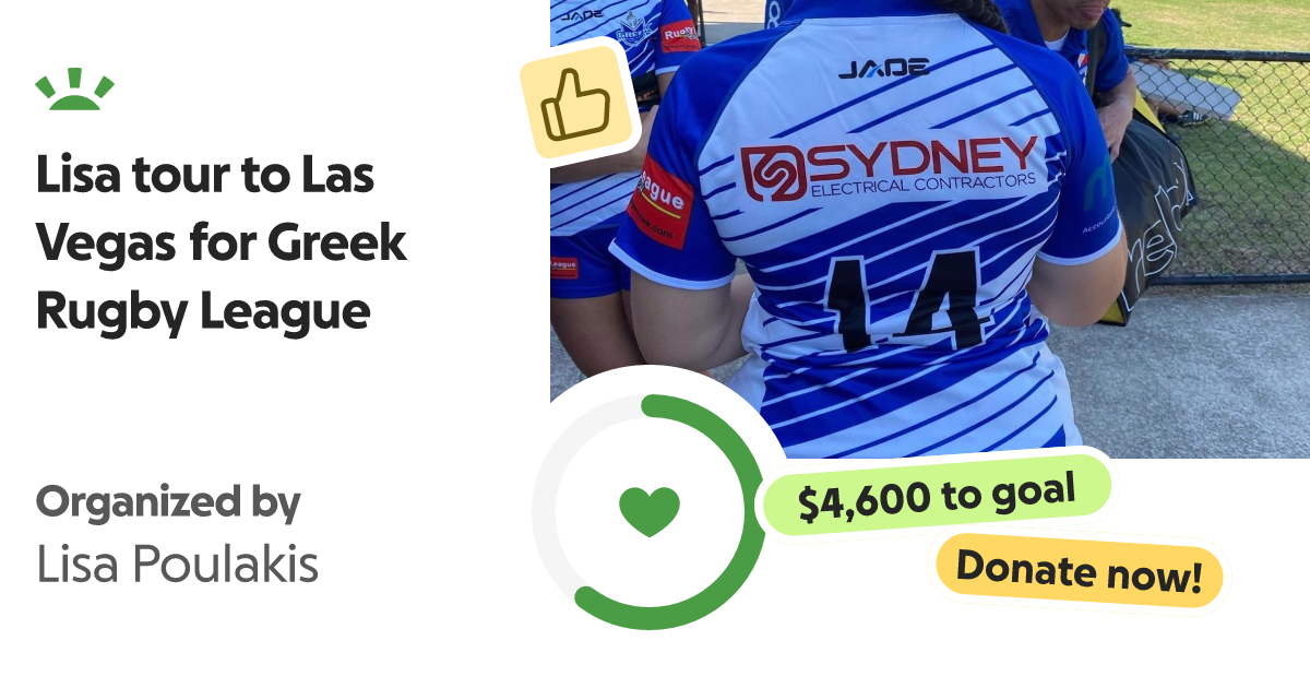 Fundraiser by Lisa Poulakis : Lisa tour to Las Vegas for Greek Rugby League