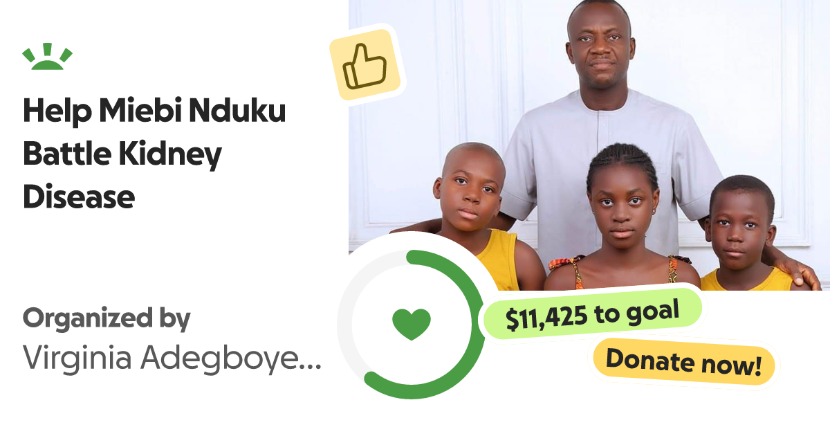 Fundraiser by Virginia Adegboyega : Help Miebi Nduku Battle Kidney Disease