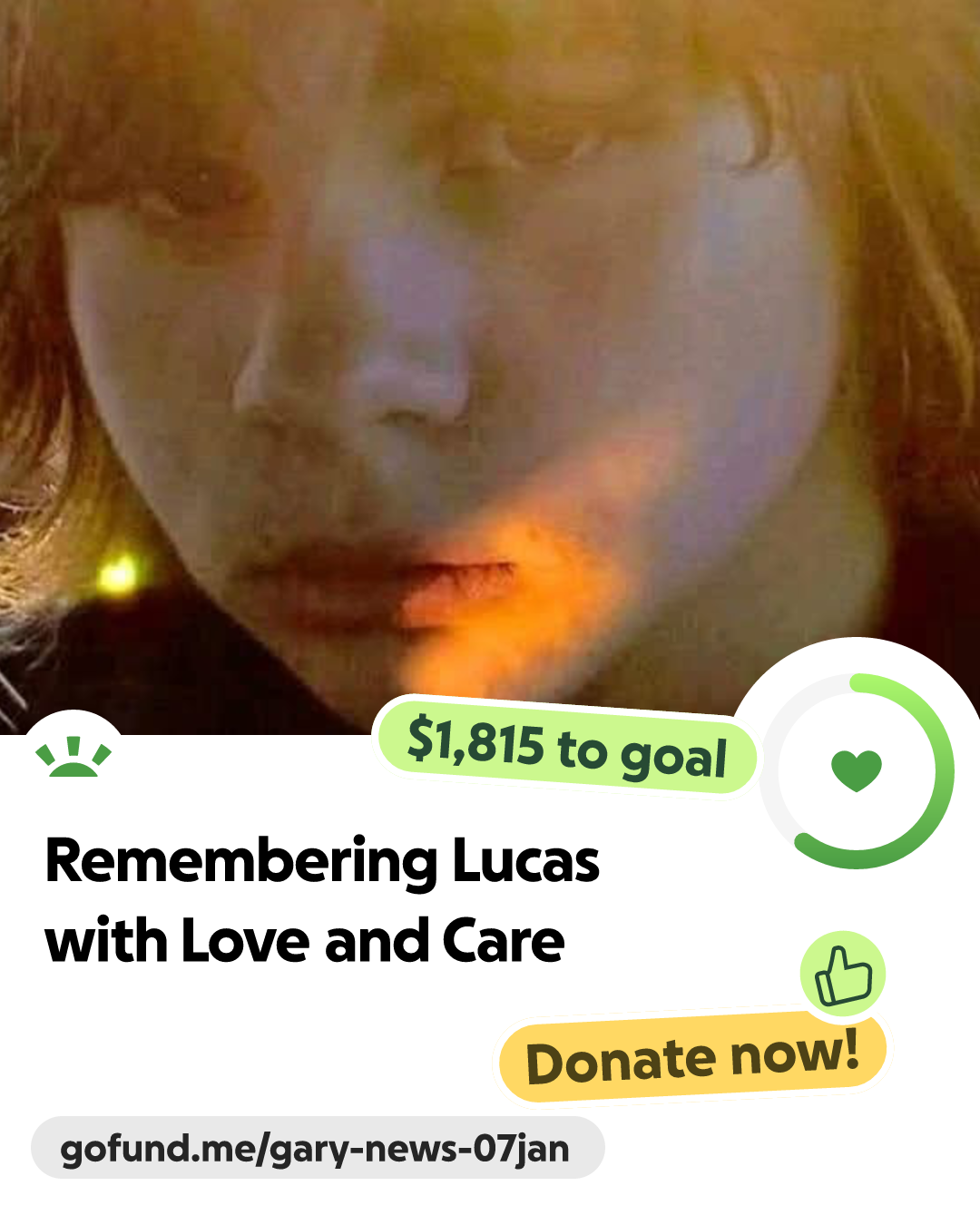 Fundraiser by Gary Lyons : Remembering Lucas with Love and Care