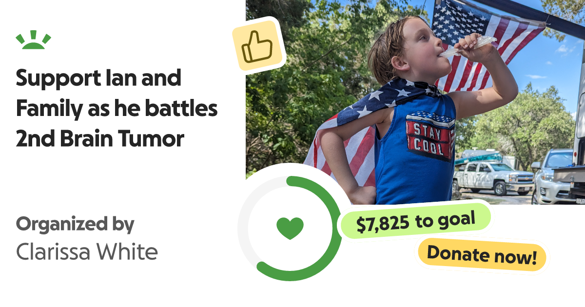 Fundraiser by Clarissa White : Support Ian and family as they battle Craniopharyngioma.